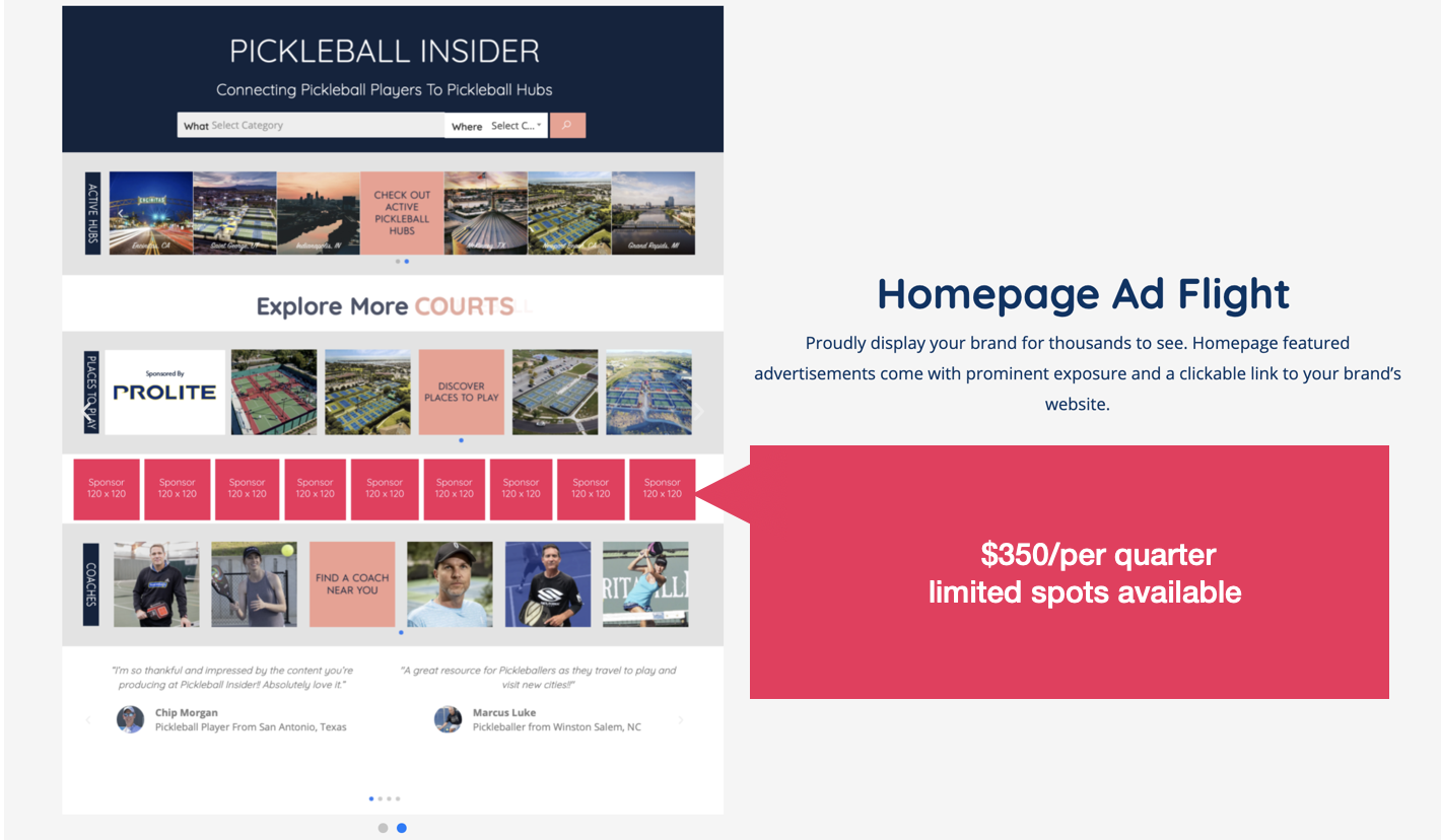 Homepage AdFlight – Pickleball Insider